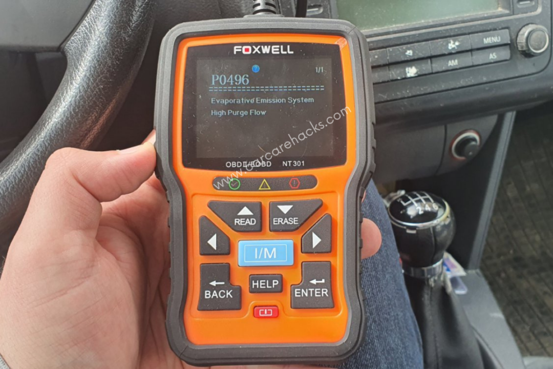 P0496 OBD II Evaporative Emission System High Purge Flow Trouble Code